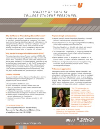 BGSU CSP Information Sheet | PDF