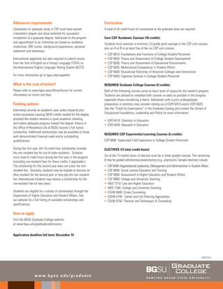 BGSU CSP Information Sheet | PDF