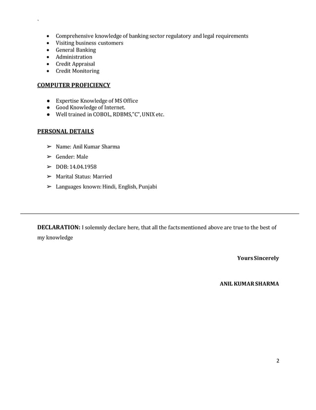 CV Anil Sharma | DOCX