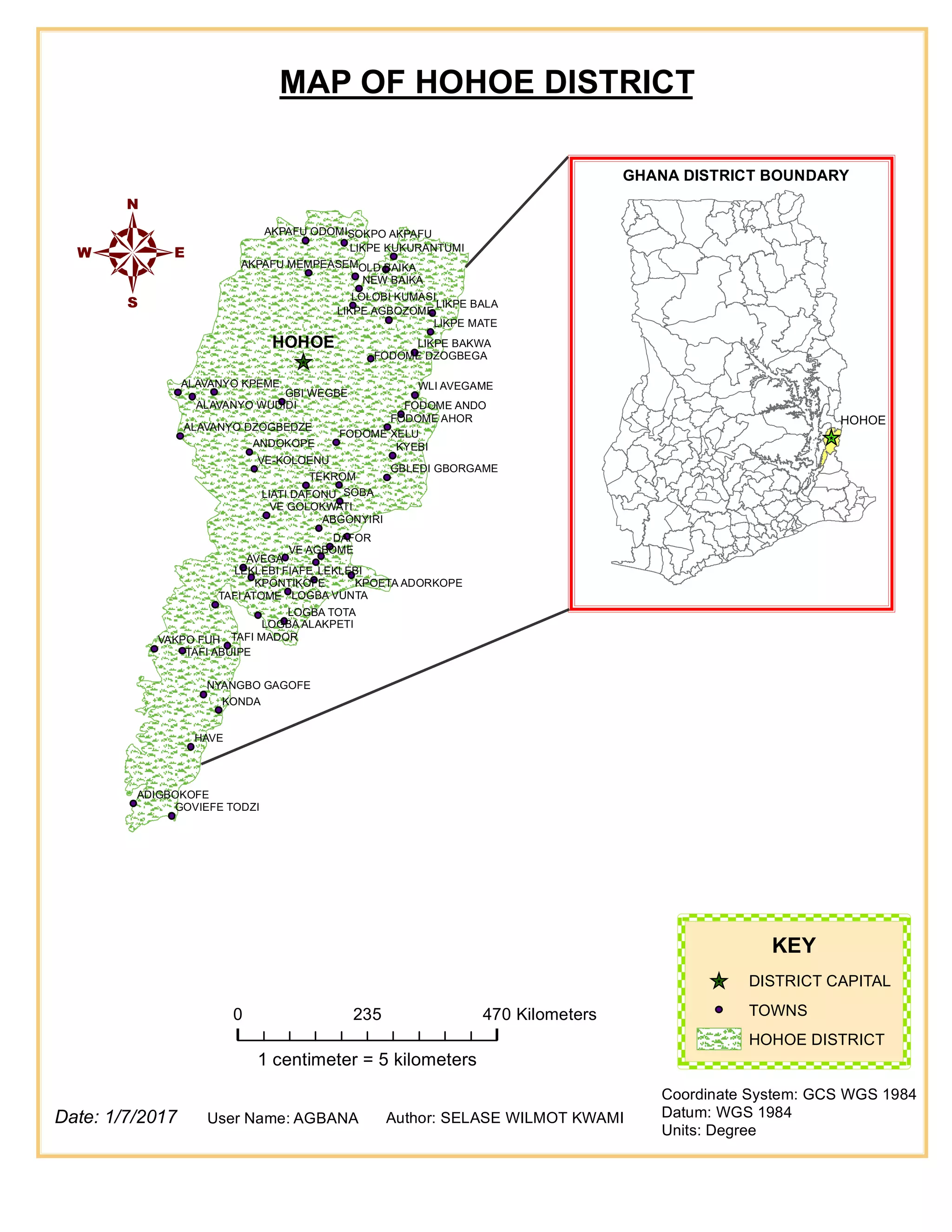 Hohoe map Agbana | PDF | Geography | Science