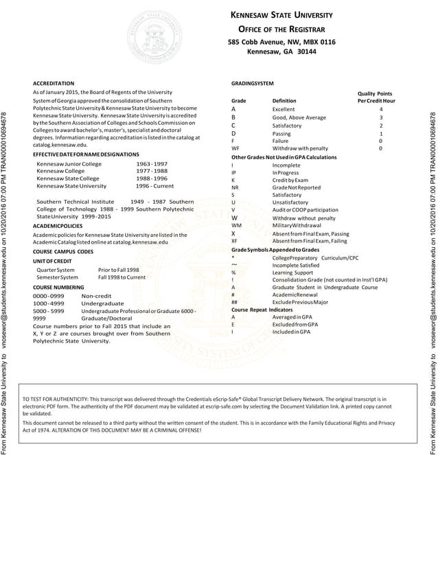 10_20_2016 Vincent Noseworthy Transcript | PDF