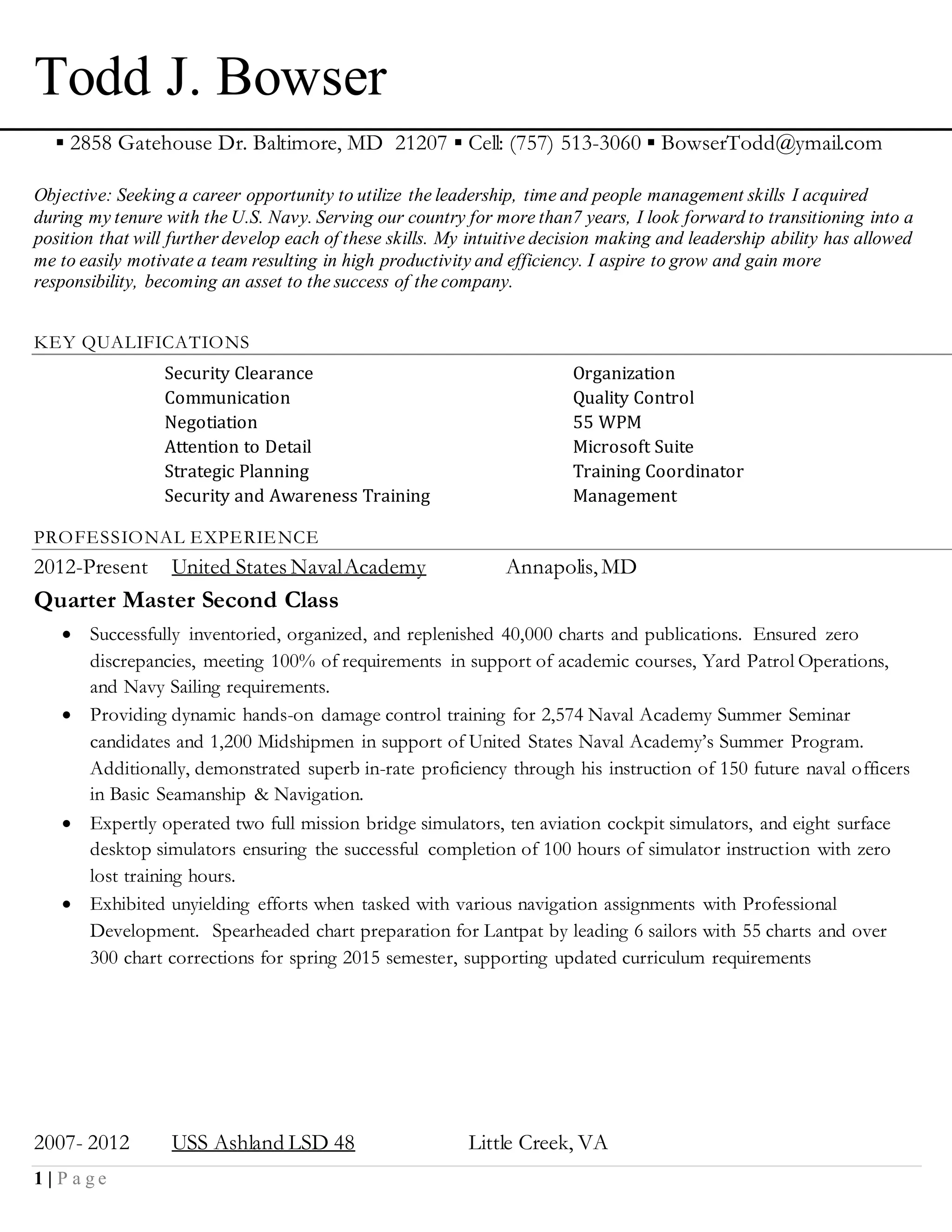 Todd Bowser Resume I (1) | DOCX