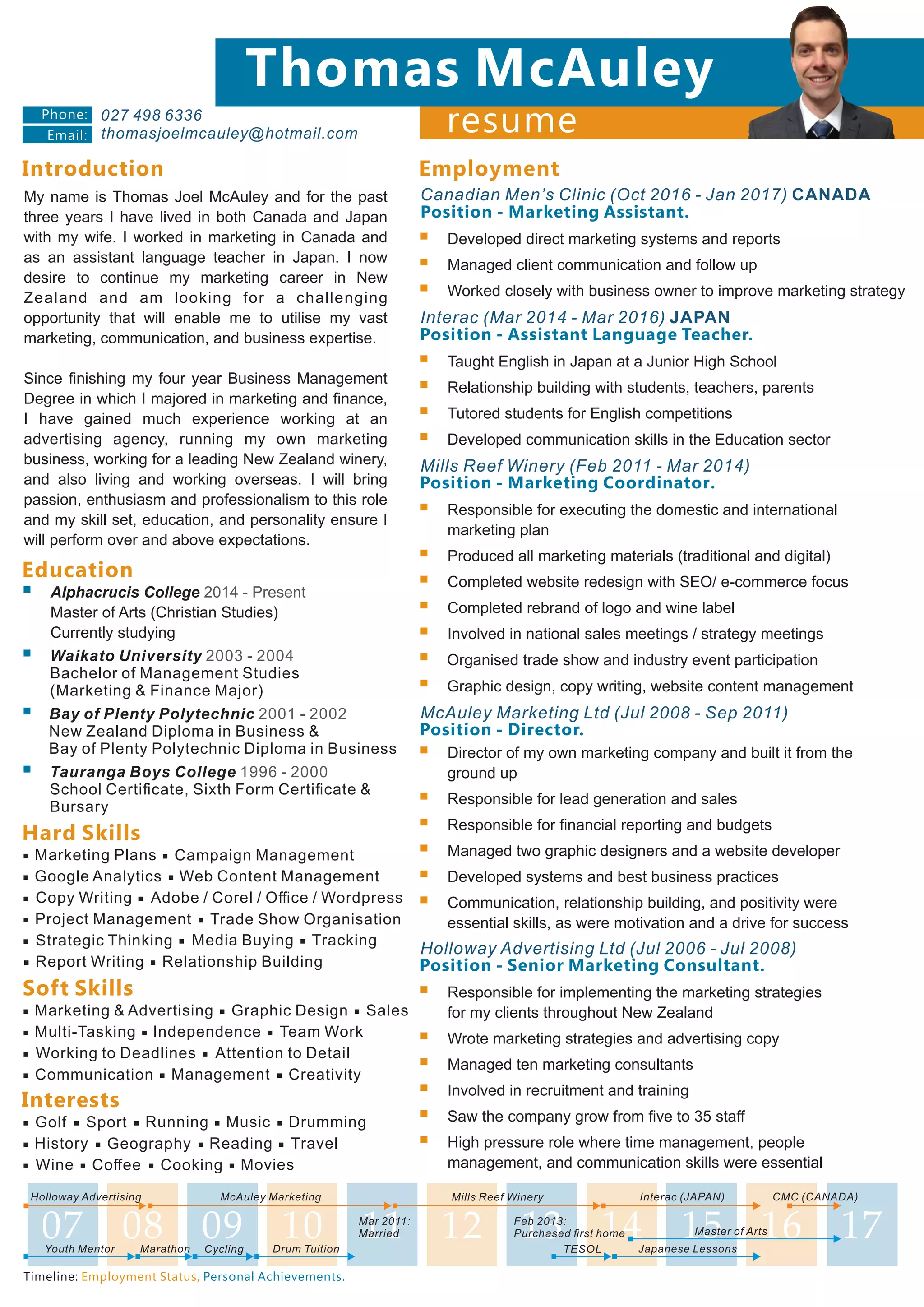 Thomas McAuley CV February 2017 | PDF | Free Download