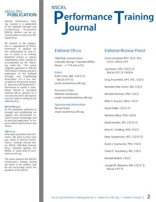 nsca_201005_issue | PDF