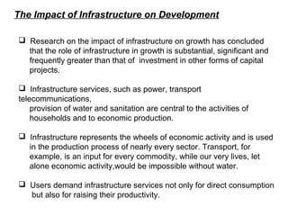 Role of Infrastructure in Development 2 | PPT