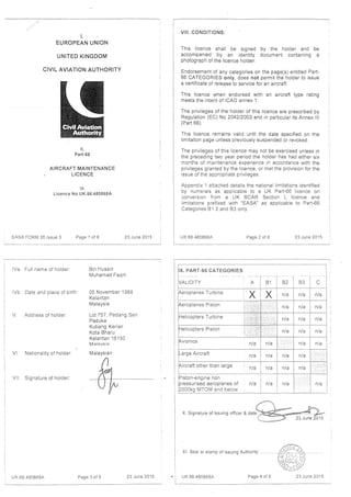 EASA LICENCE COPY | PDF