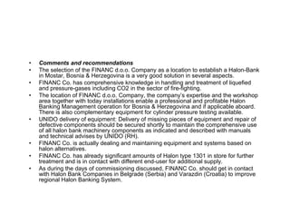 Case study on halon replacement in Bosnia and Herzegovina | PDF