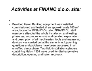 Case study on halon replacement in Bosnia and Herzegovina | PPT | Free ...