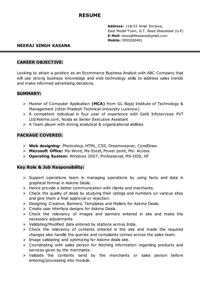 Neeraj Resume | DOCX