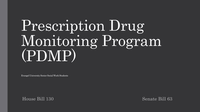Prescription Drug Monitoring Program (PDMP) | PPT
