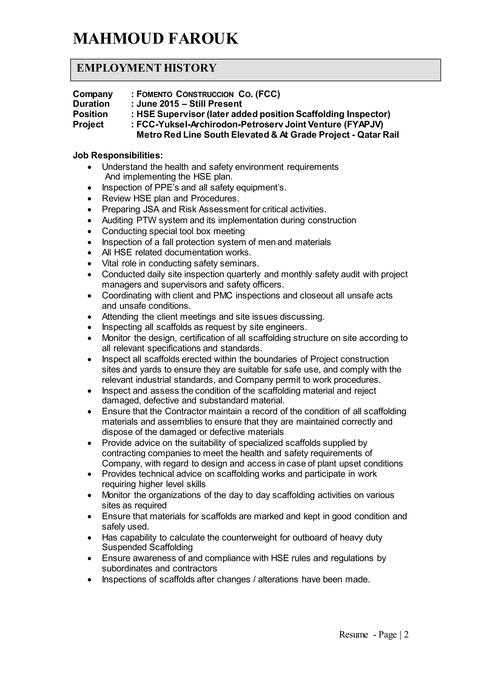 Mahmoud Farouk_CV | PDF