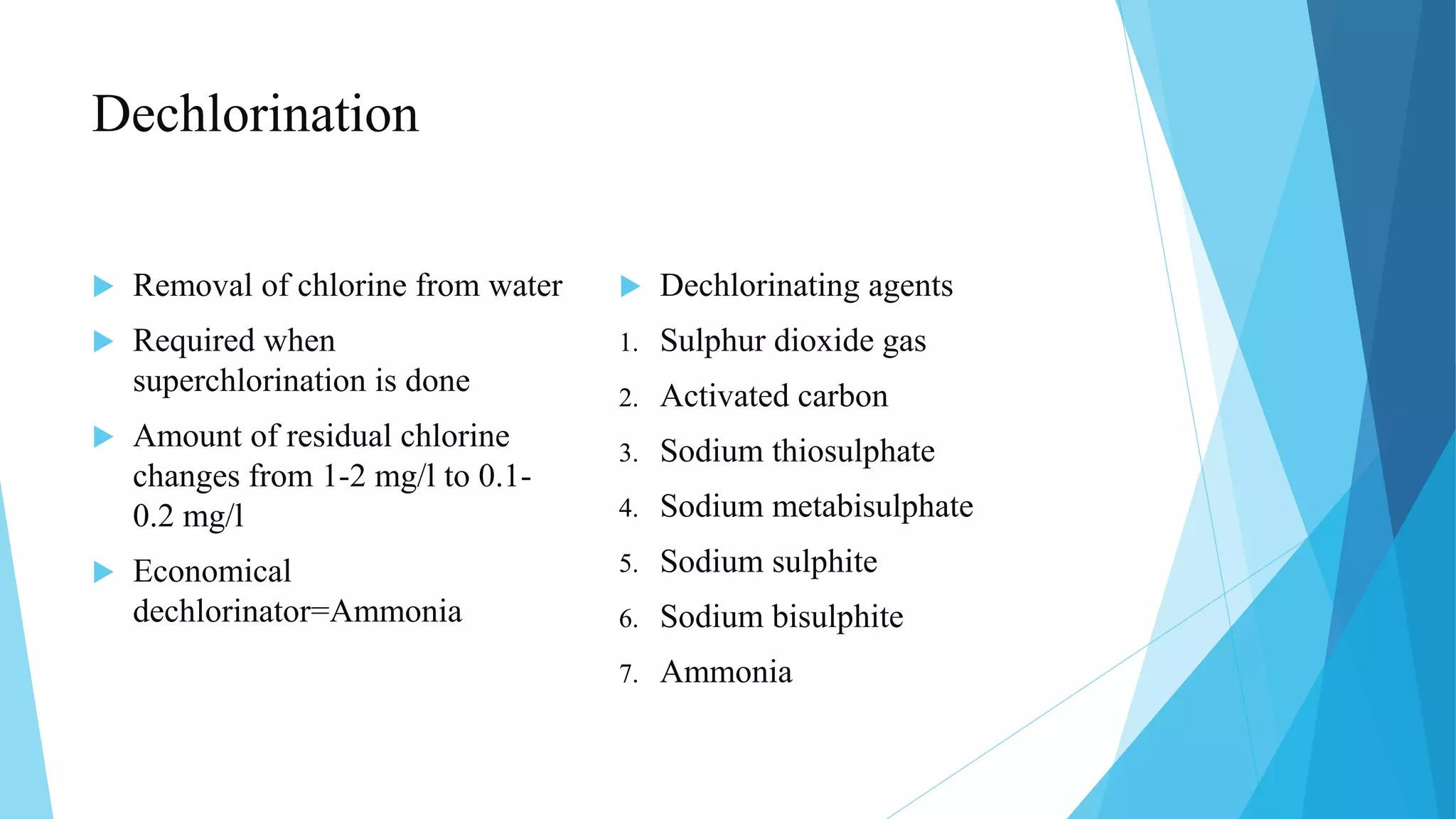 Chlorination - Disinfecting agent used in water treatment | PPTX