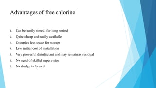 Chlorination - Disinfecting agent used in water treatment | PPTX ...