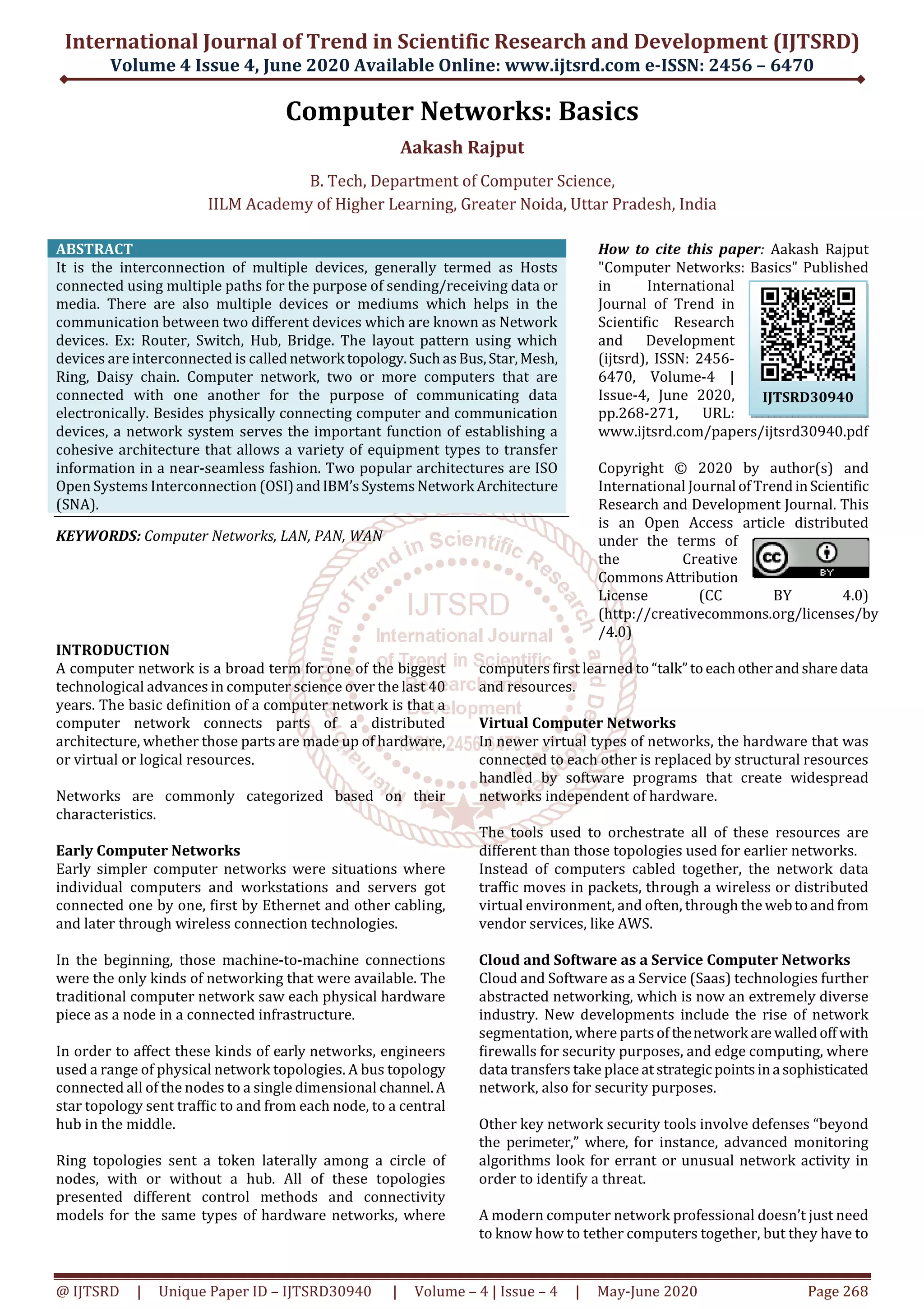 Computer Networks Basics | PDF | Computer Networking | Computing
