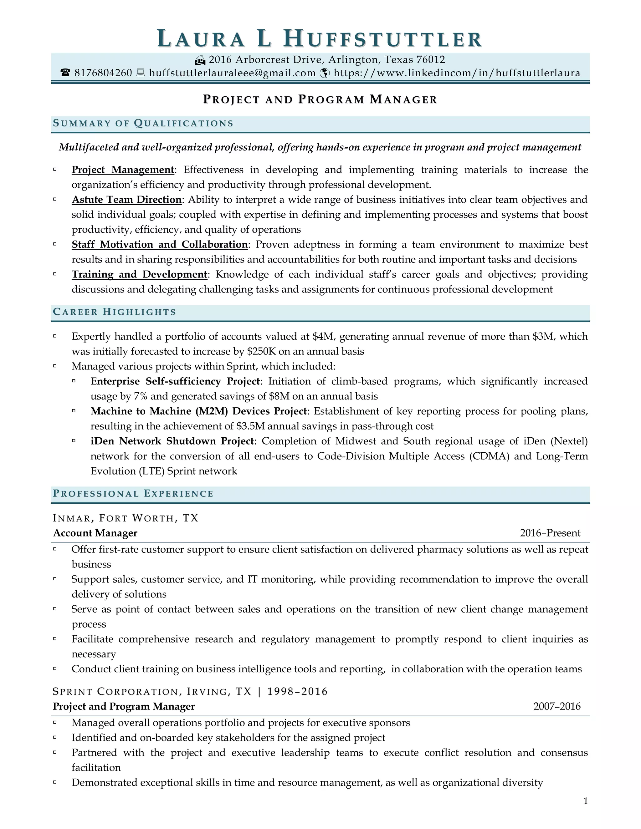 Laura L. Huffstuttler_NewDraft_FinalResume | PDF