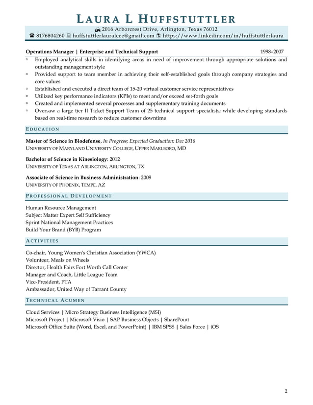 Laura L. Huffstuttler_NewDraft_FinalResume | PDF