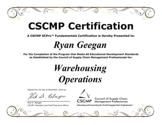 120316 San Jacinto Warehousing - Geegan, Ryan | PDF