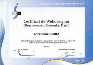 Certificat_webdesigner_loredana_serra | PPT