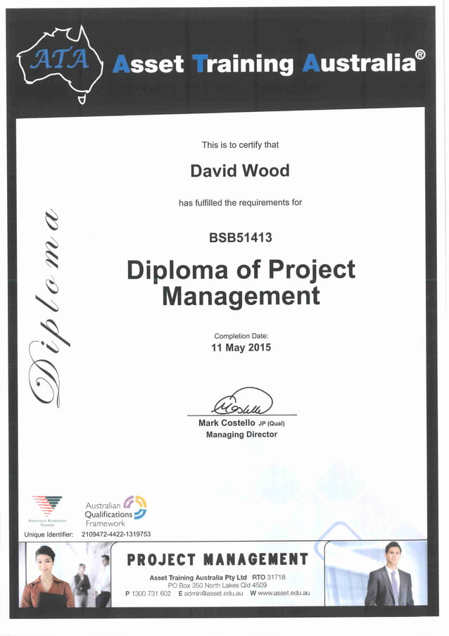David Wood - Diploma of Project Management | PDF