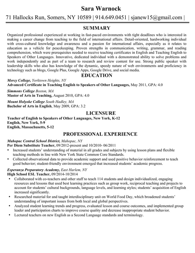 Sara's Resume | PDF