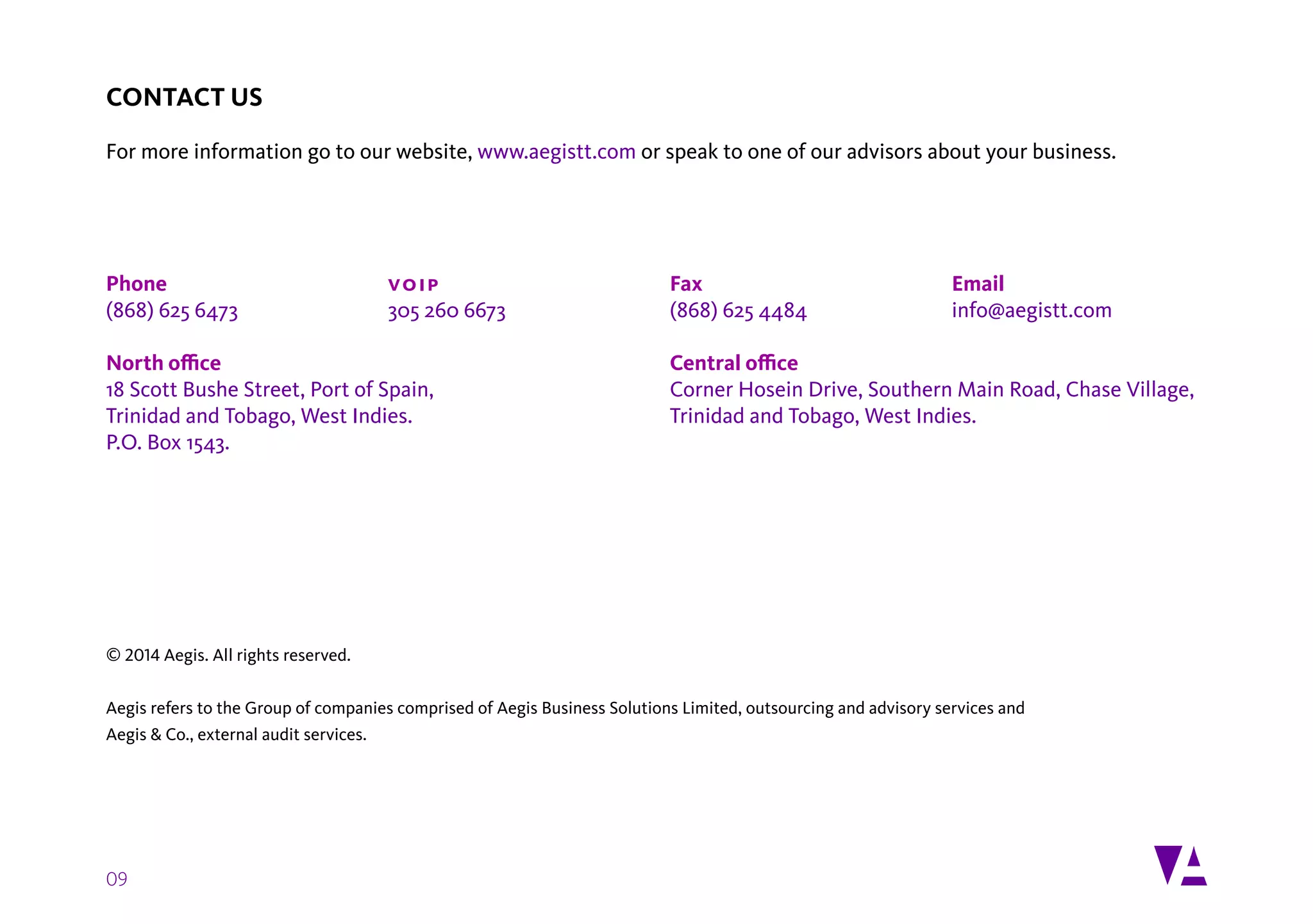 Aegis Services Brochure | PPT