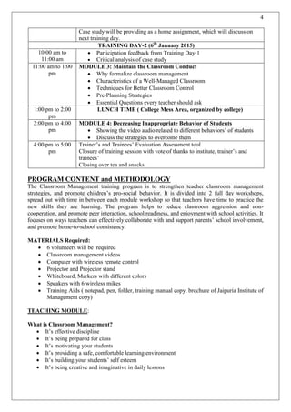TRAINING FOR TEACHERS | PDF