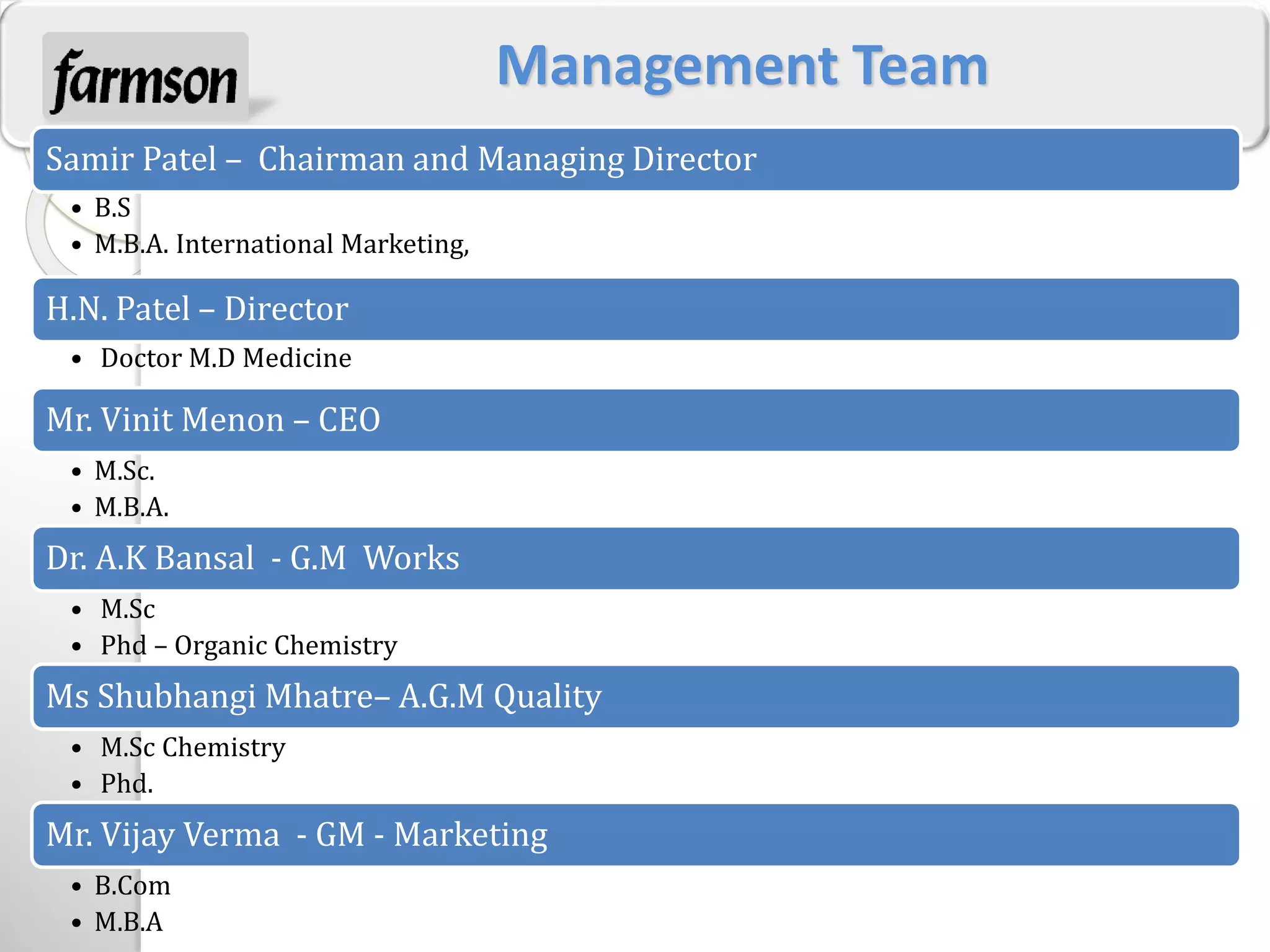 farmson Corporate Presentaion | PDF