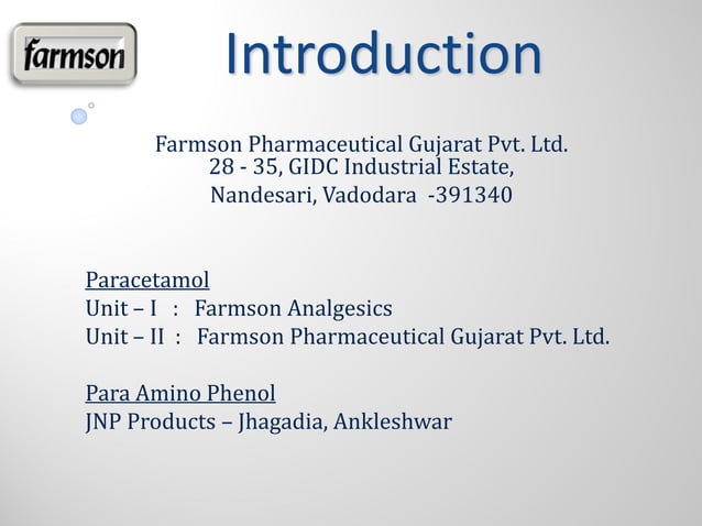 farmson Corporate Presentaion | PDF