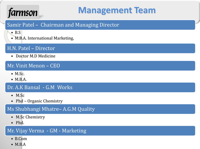 farmson Corporate Presentaion | PDF