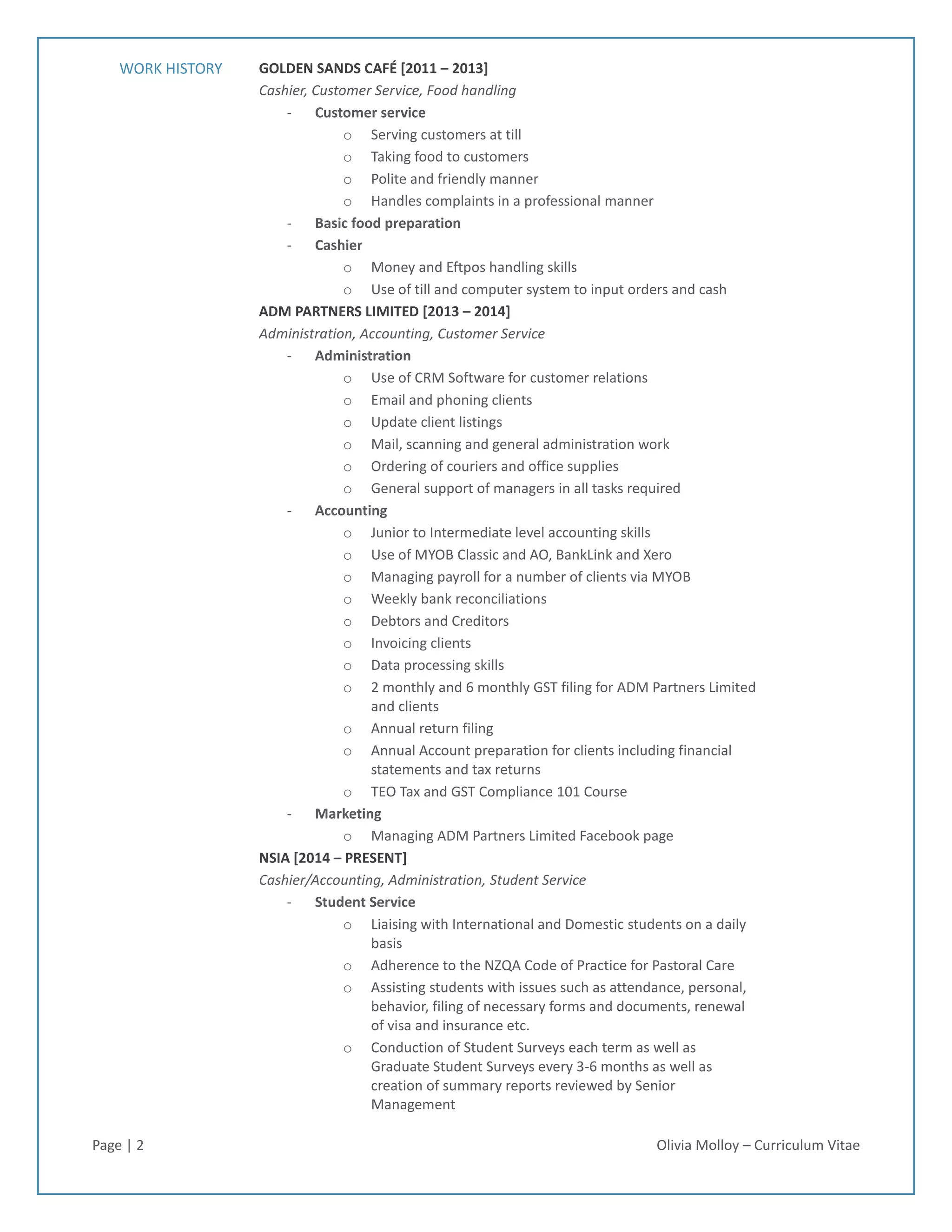 Olivia Molloy - CV | PDF