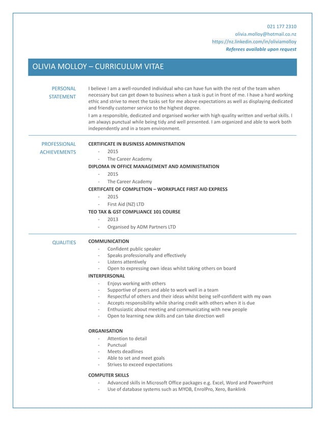 Olivia Molloy - CV | PDF