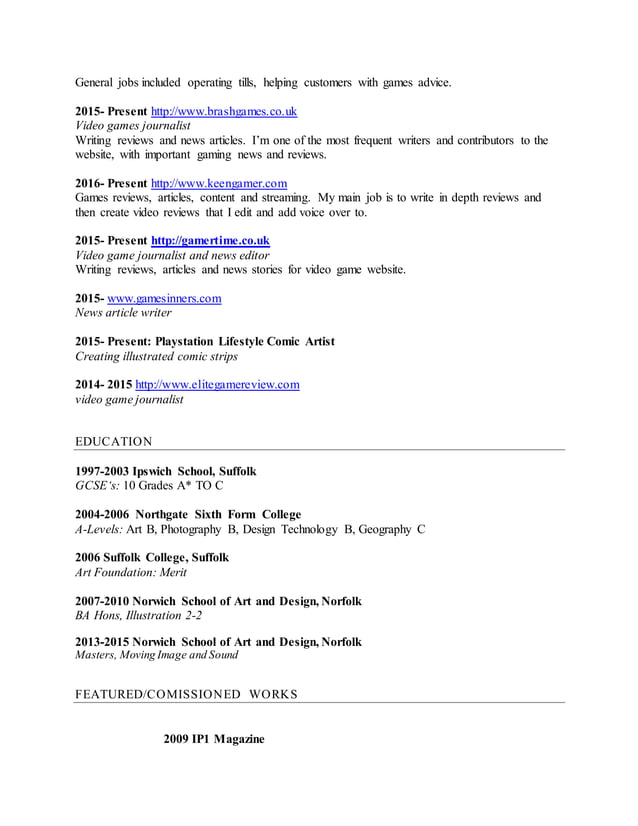 MICHAEL CV | DOCX | Content Production | Hobbies & Interests