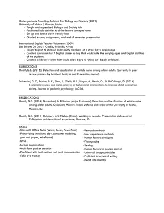 Gretchen Elizabeth Heath CV | PDF