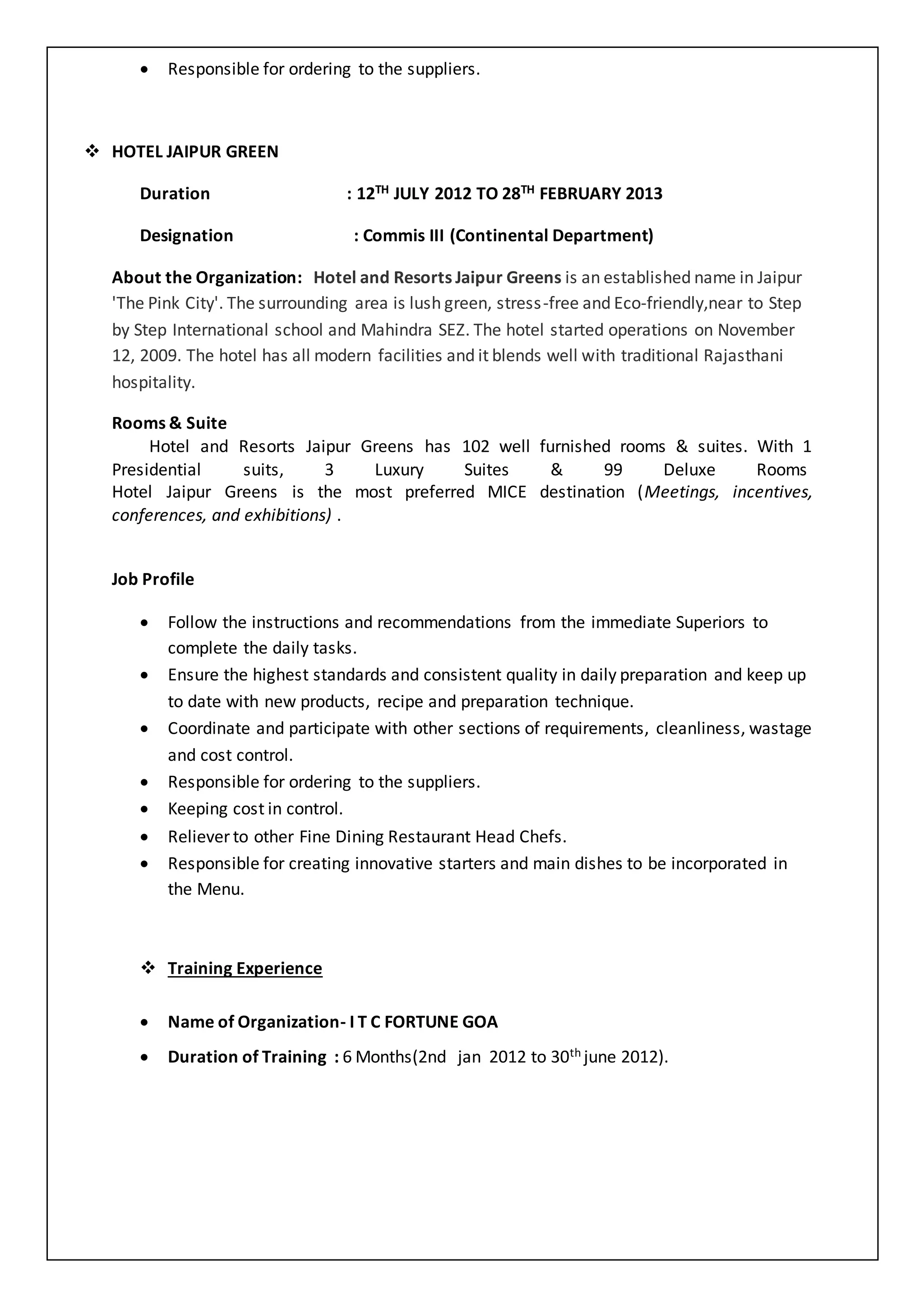 Mehtab Ali CV | DOCX | Hotel Properties | Real Estate