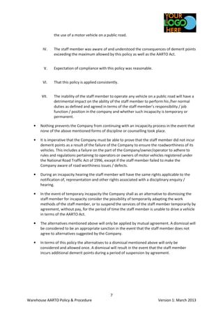 AARTO Policy & Procedure | PDF