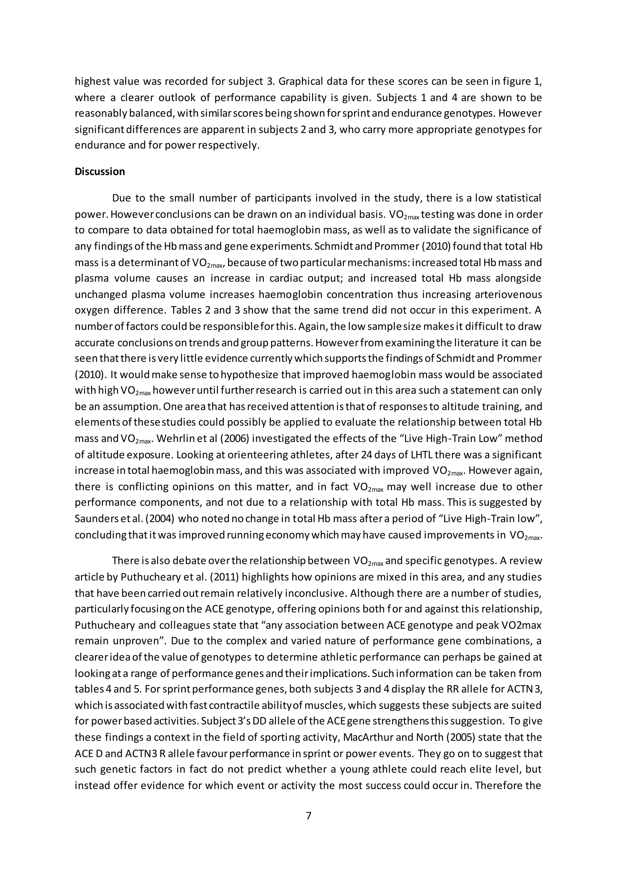 Iain Christie Elite Athlete Report | PDF