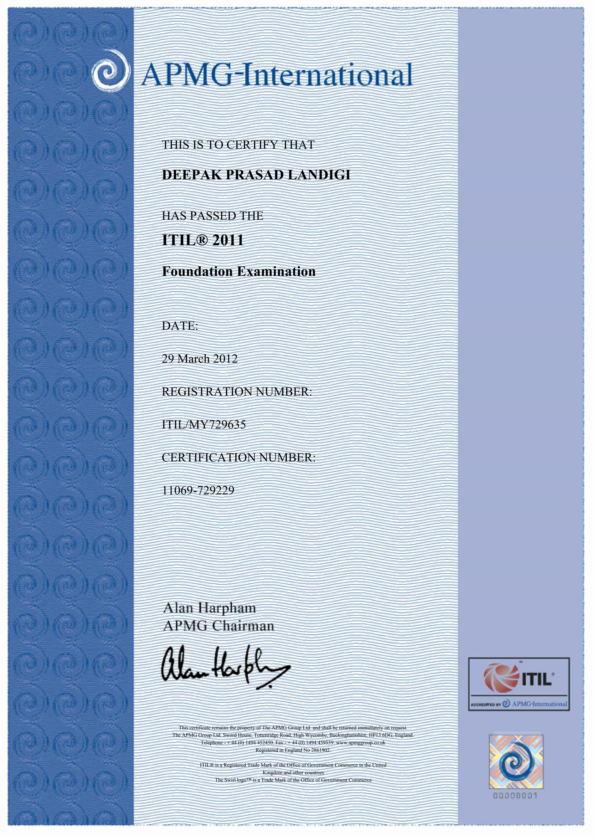 ITIL V3 Certification | PDF