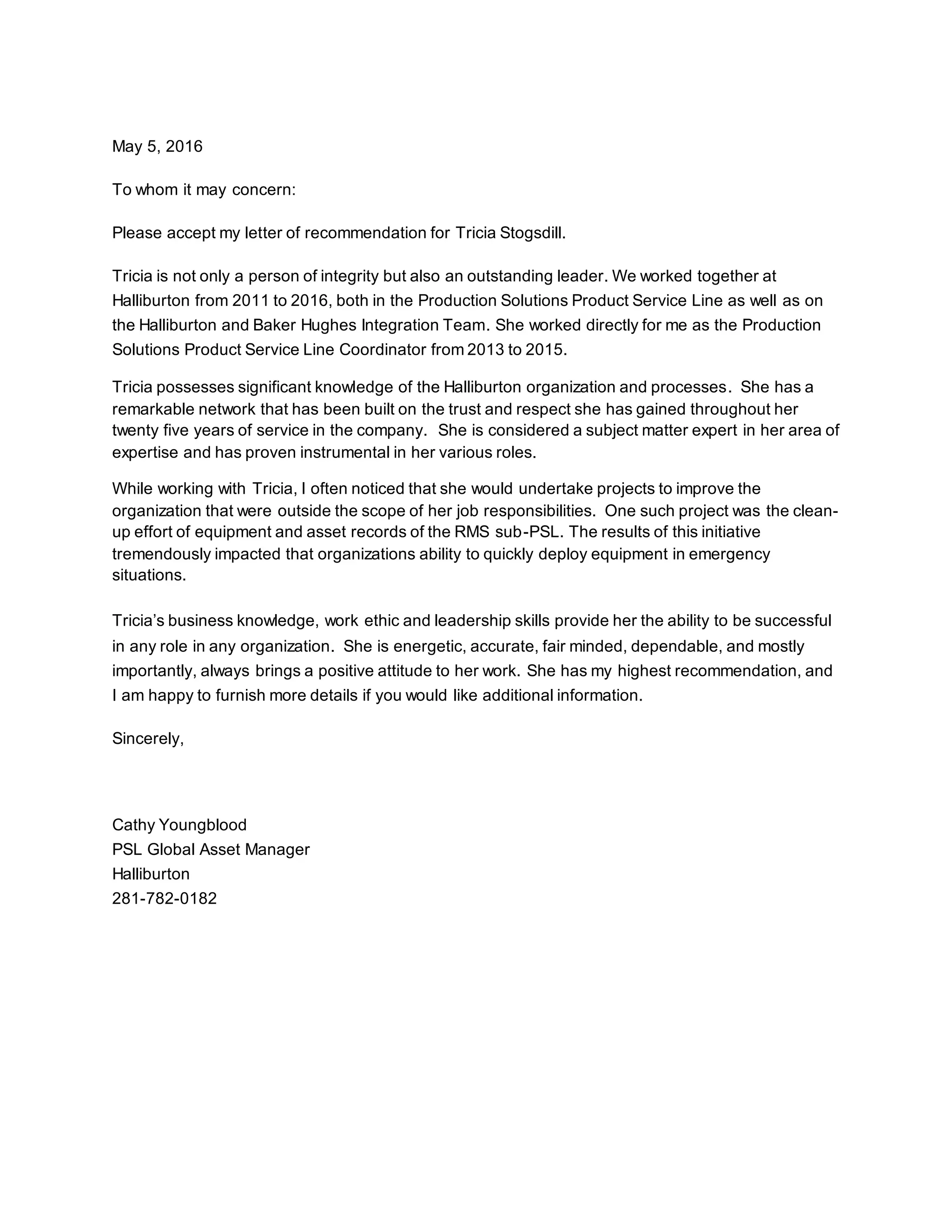 Reference Letter | DOCX
