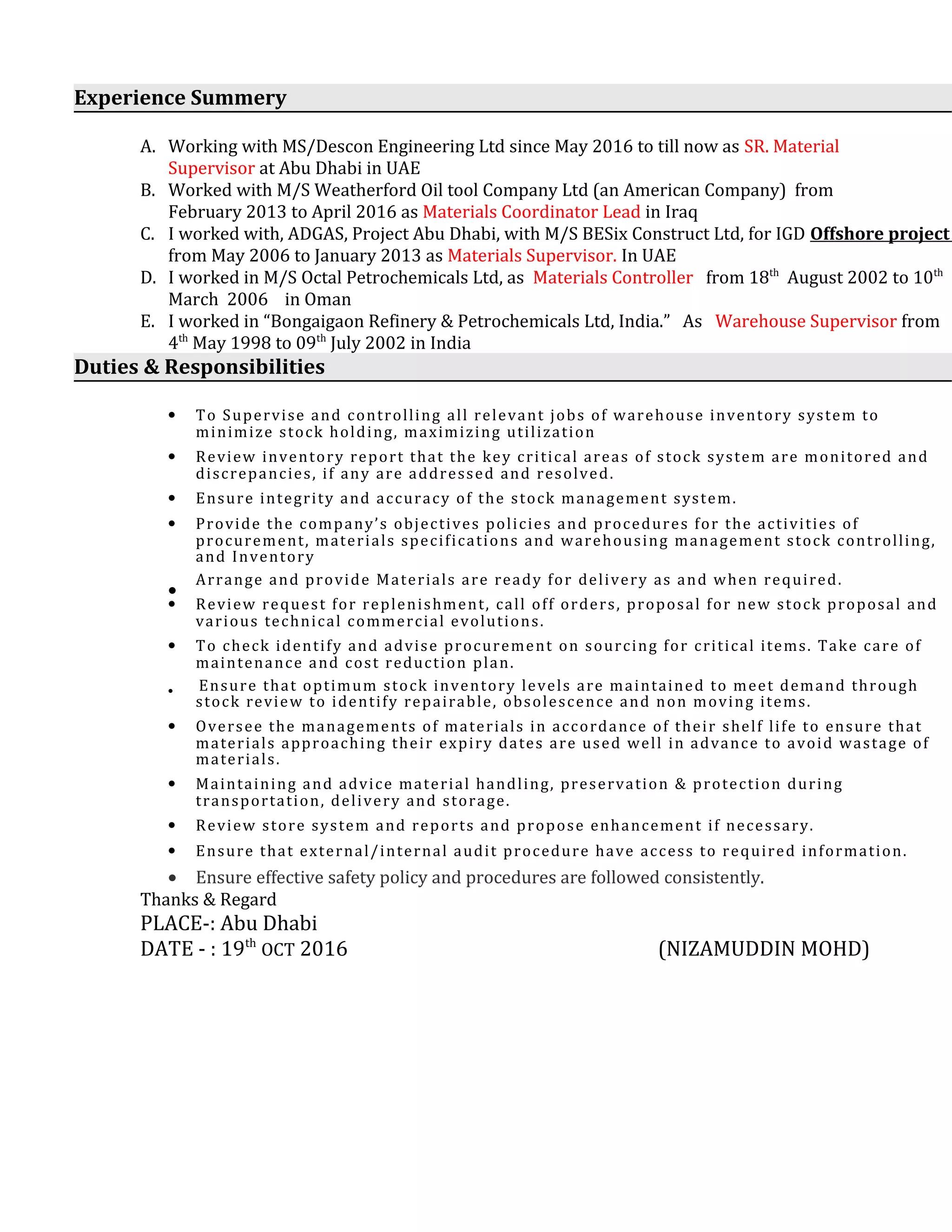 MATERIALS SUPERVISOR-COORDINATOR-LKDN | DOC