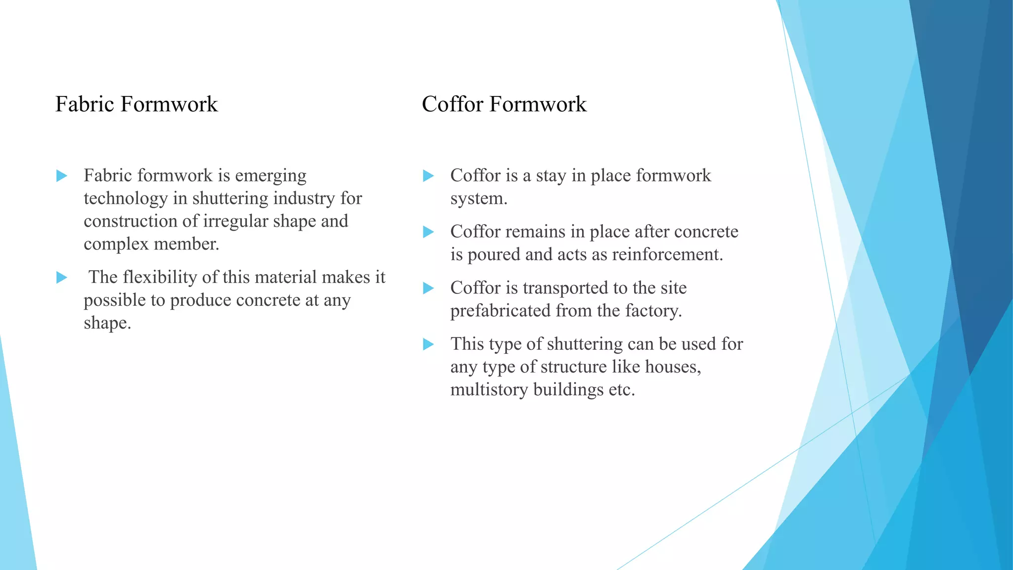form work - Building construction necessities | PPTX