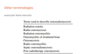 OSTEORADIONECROSIS (MANDIBLE) -Post radiation toxicity.pptx