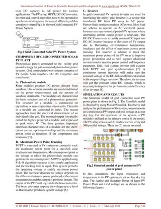Performance of Grid Connected Solar PV Power Plant at Clear Sky Day | PDF