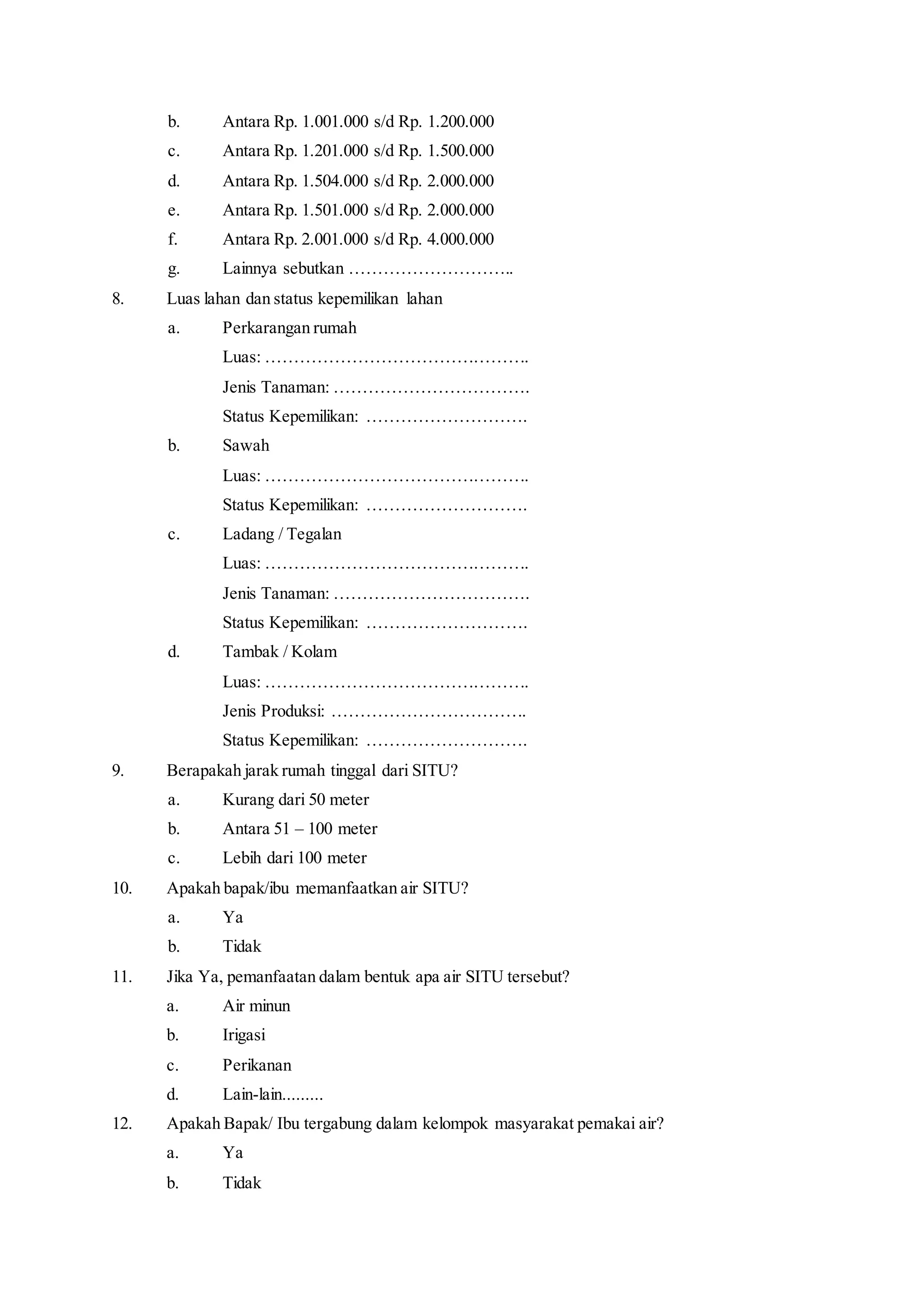 4a. lampiran kuisioner sosek | PDF