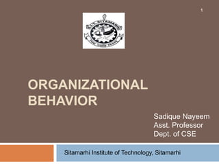 Organizational Behaviour | PPTX