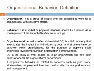 Organizational Behaviour | PPTX