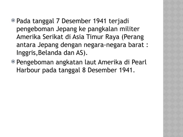 latar belakang masuknya Jepang ke Indonesia | PPTX