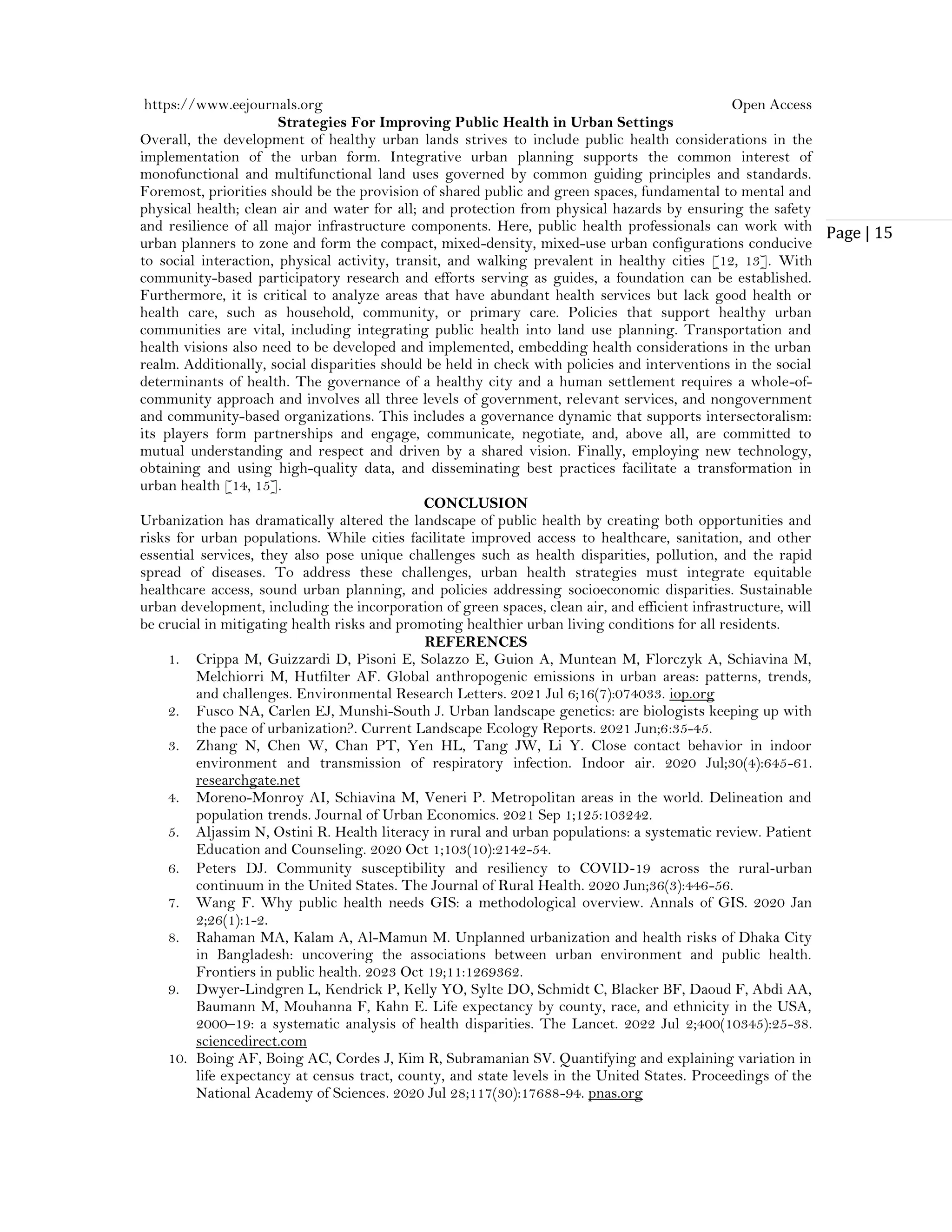 The Impact of Urbanization on Public Health (www.kiu.ac.ug) | PDF