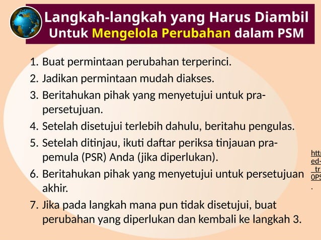 Management of Change (Manajemen Perubahan) dalam PSM _Training *"PSM (Process Safety Management ...