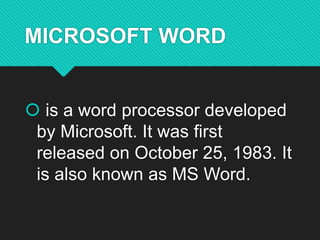 Advanced Word Processing Skills - Empowerment Technologies | PPTX