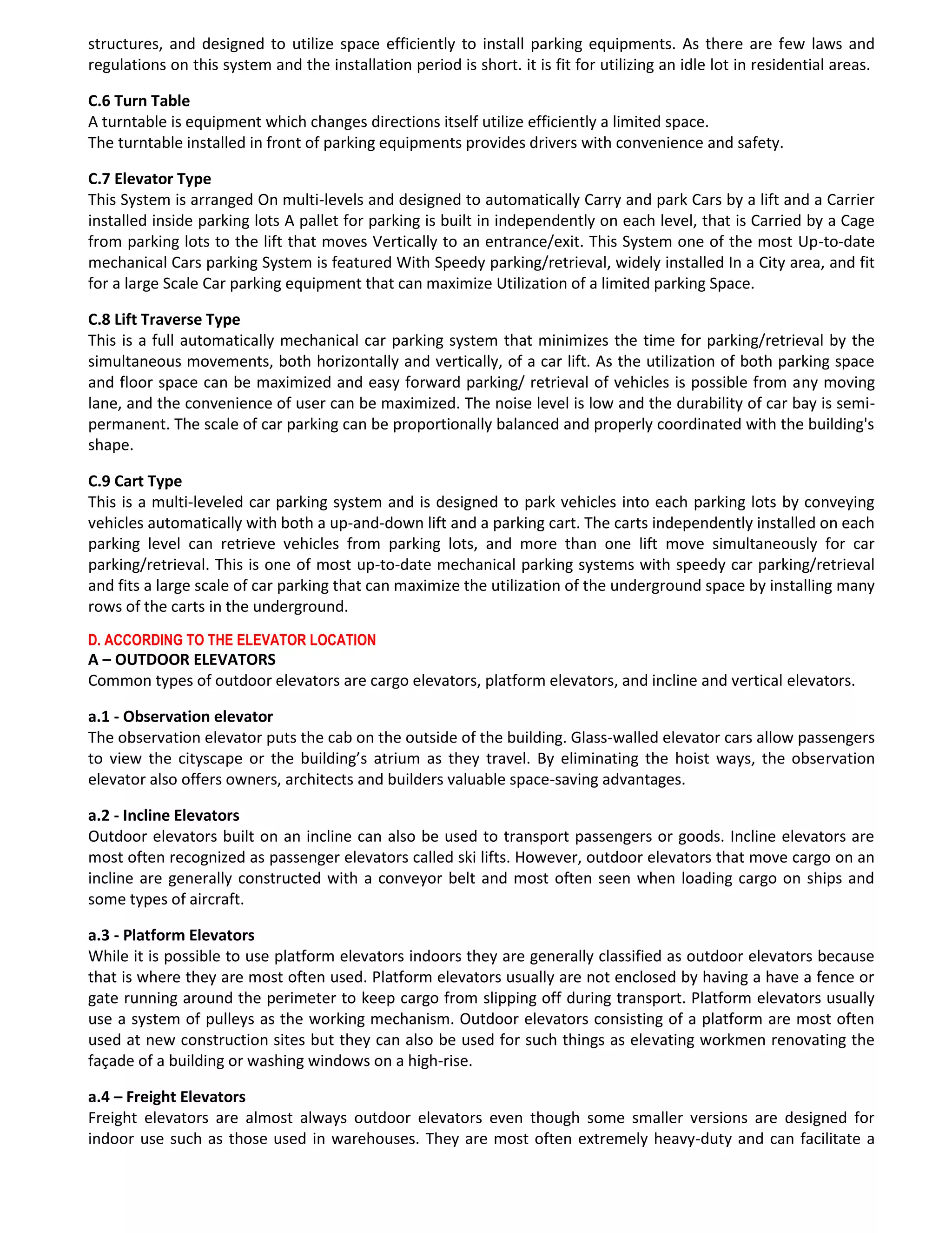 Elevators - Notes | DOCX